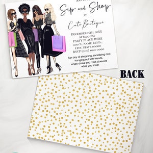 Sip and Shop Invitation Lets Shop and Have Drinks New Boutique Opening ...