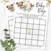 Forest Animals Baby Shower Bingo, Bingo Baby Shower Editable Game ...