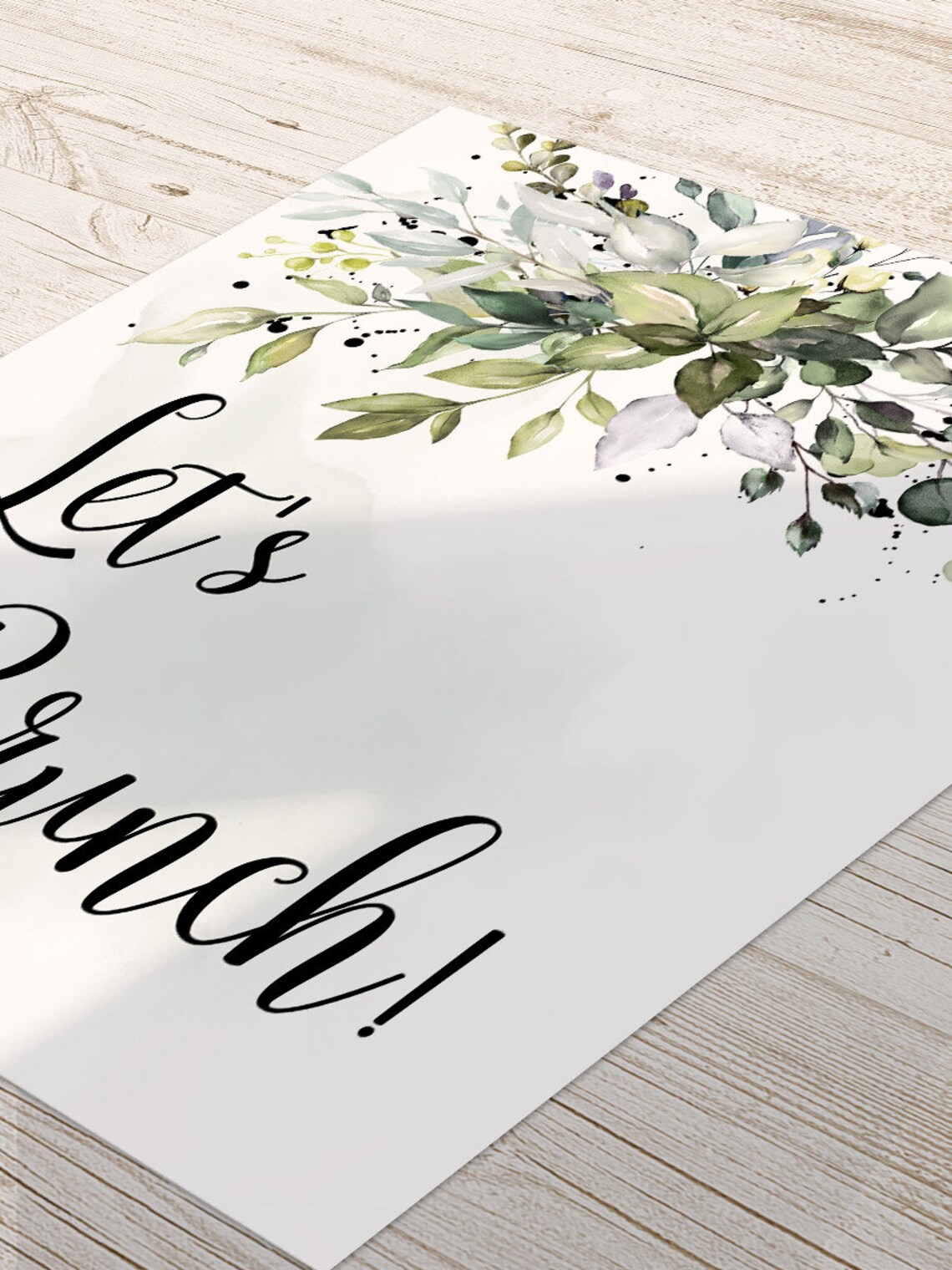 Greenery Let's Brunch Sign Bridal Shower Sign Wedding - Etsy