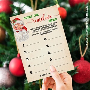 Christmas Guess the Reindeer Mess Game What is That Chocolate Game ...