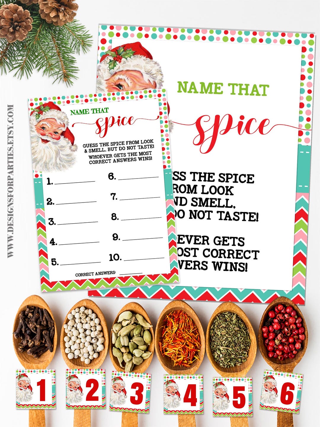 Christmas Guess the Spice Game What is That Spice Game Santa Xmas ...