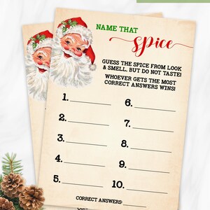 Christmas Guess the Spice Game What is That Spice Game Santa Xmas ...