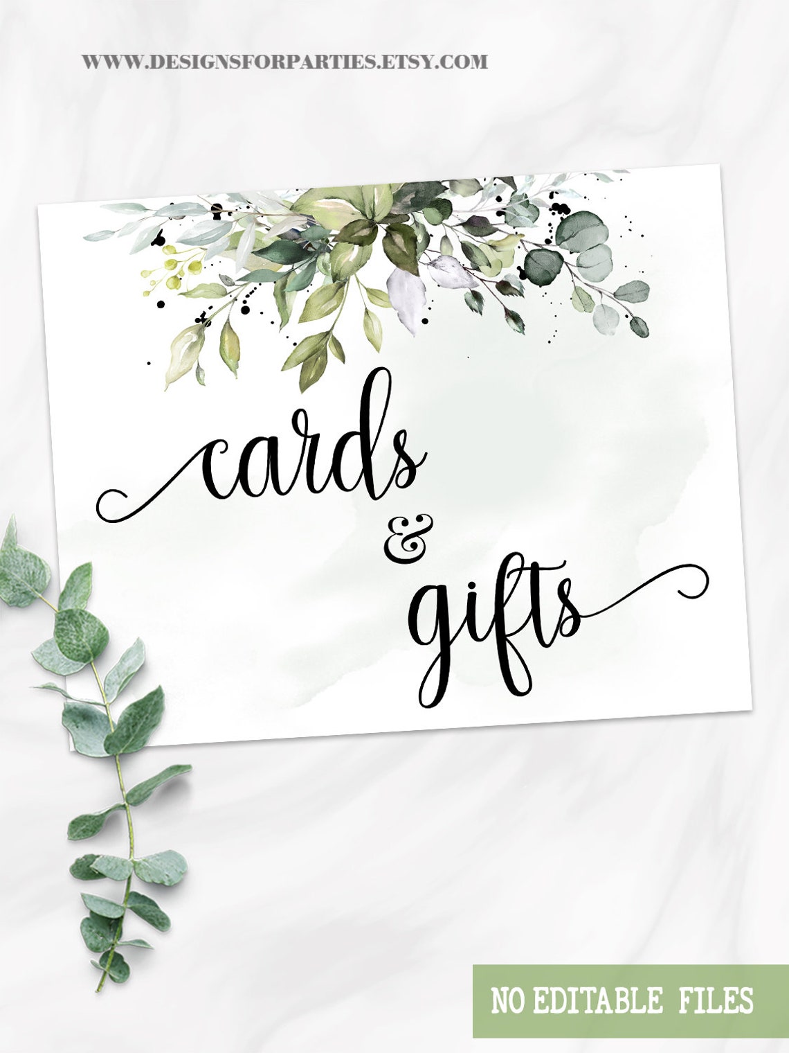 Greenery Cards & Gifts Sign Bridal Shower Sign Wedding Shower | Etsy