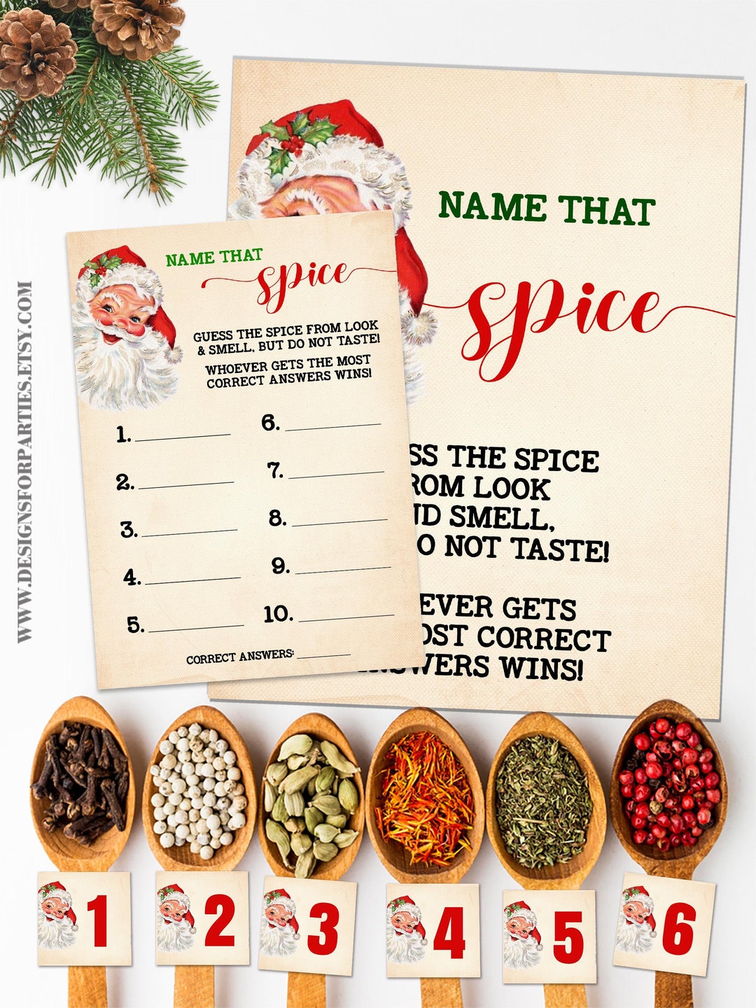 Christmas Guess the Spice Game What is That Spice Game Santa Xmas ...