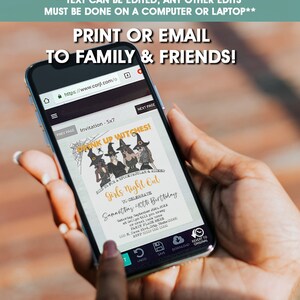 Halloween Girls Night Out Party Invite Drink up Witches Birthday ...