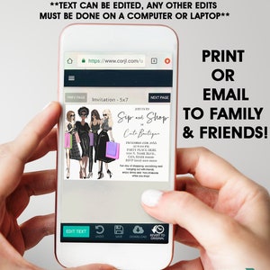 Sip and Shop Invitation Lets Shop and Have Drinks New Boutique Opening ...