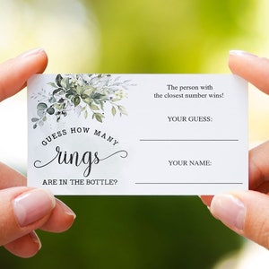 Guess How Many Rings Game Bridal Shower Guessing Game How Many Rings ...