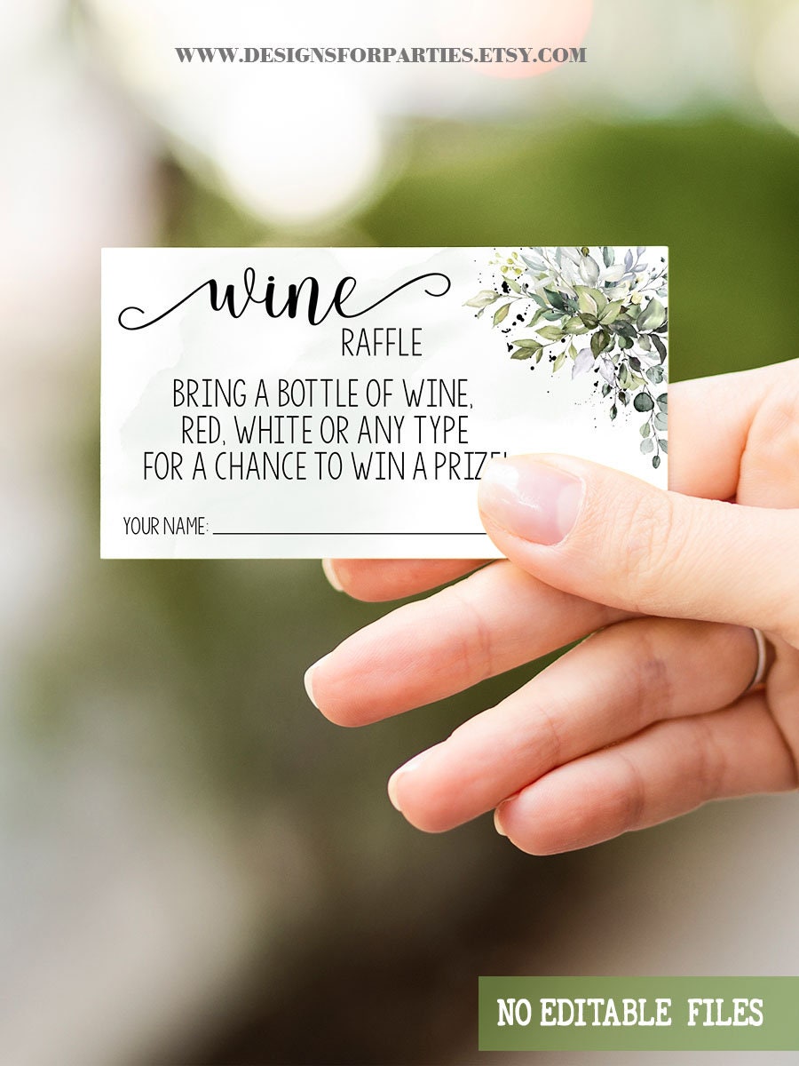 Wine Raffle Tickets and Sign Bridal Shower Stock the Bar - Etsy