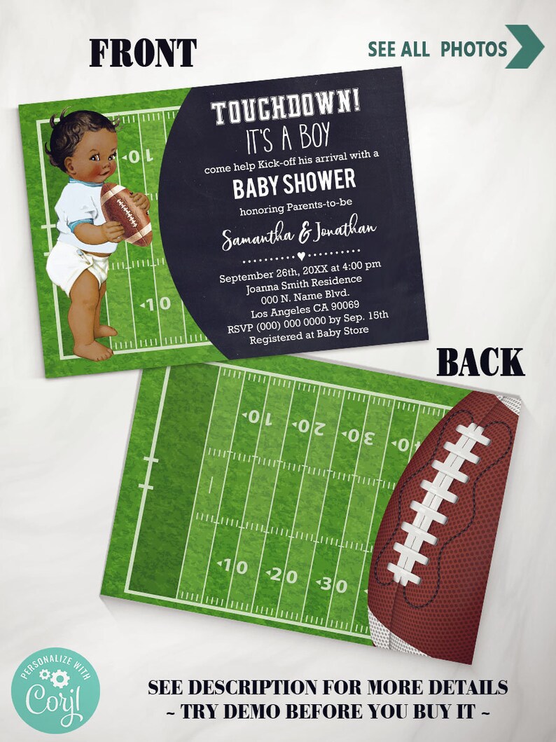Touchdown is a Boy Baby Shower American Football Mom to Be - Etsy