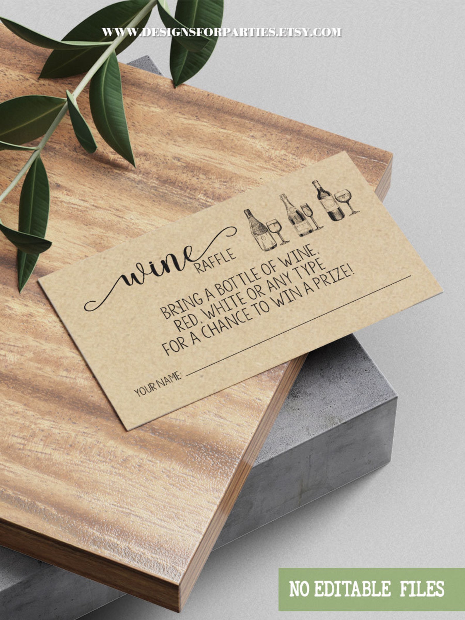 Wine Raffle Tickets and Sign Bridal Shower Stock the Bar | Etsy