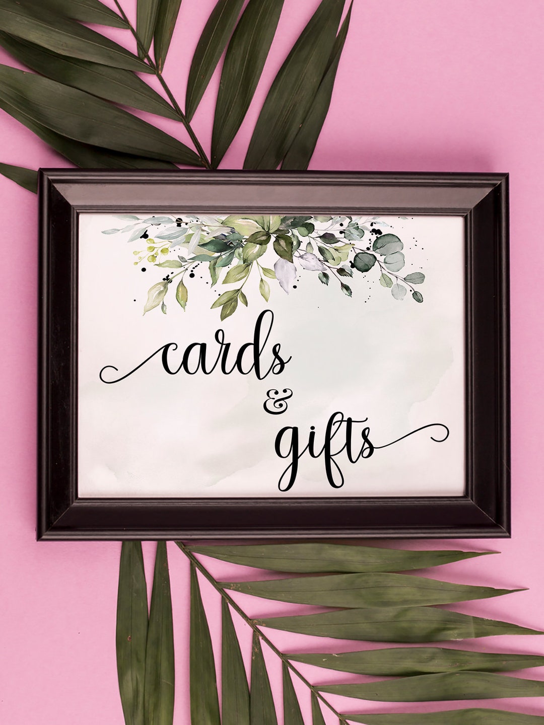 Greenery Cards & Gifts Sign Bridal Shower Sign Wedding Shower ...