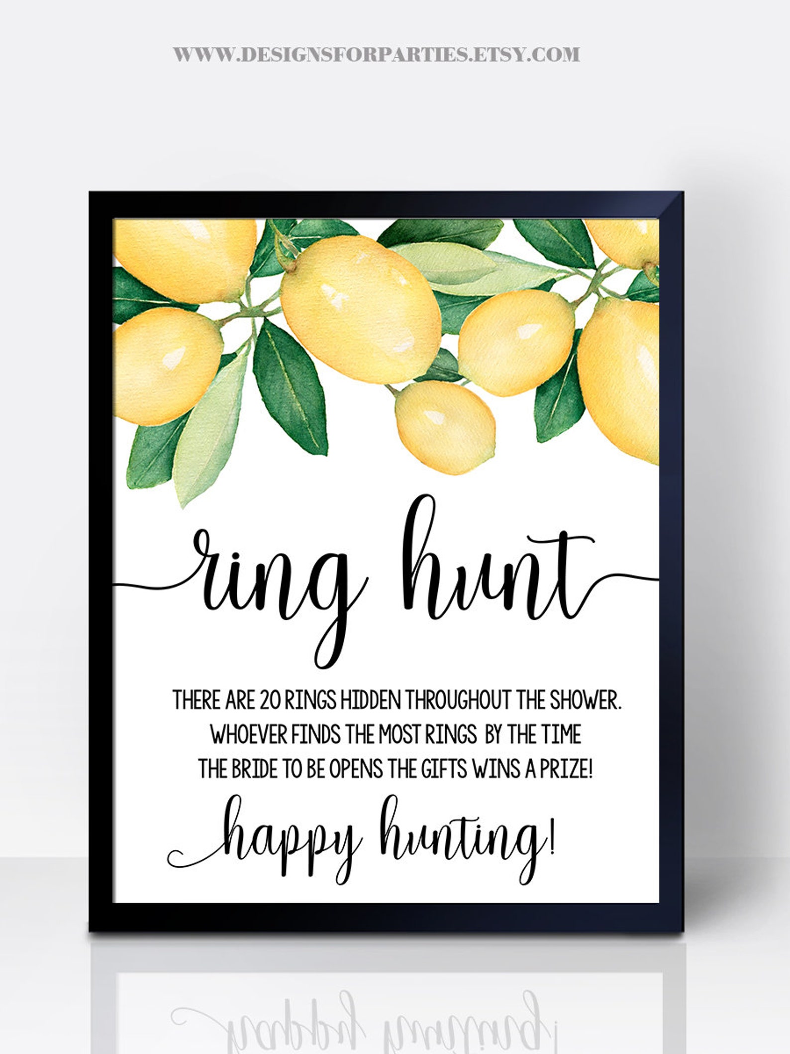 Ring Hunt Bridal Shower Game Find the Rings Editable Game - Etsy