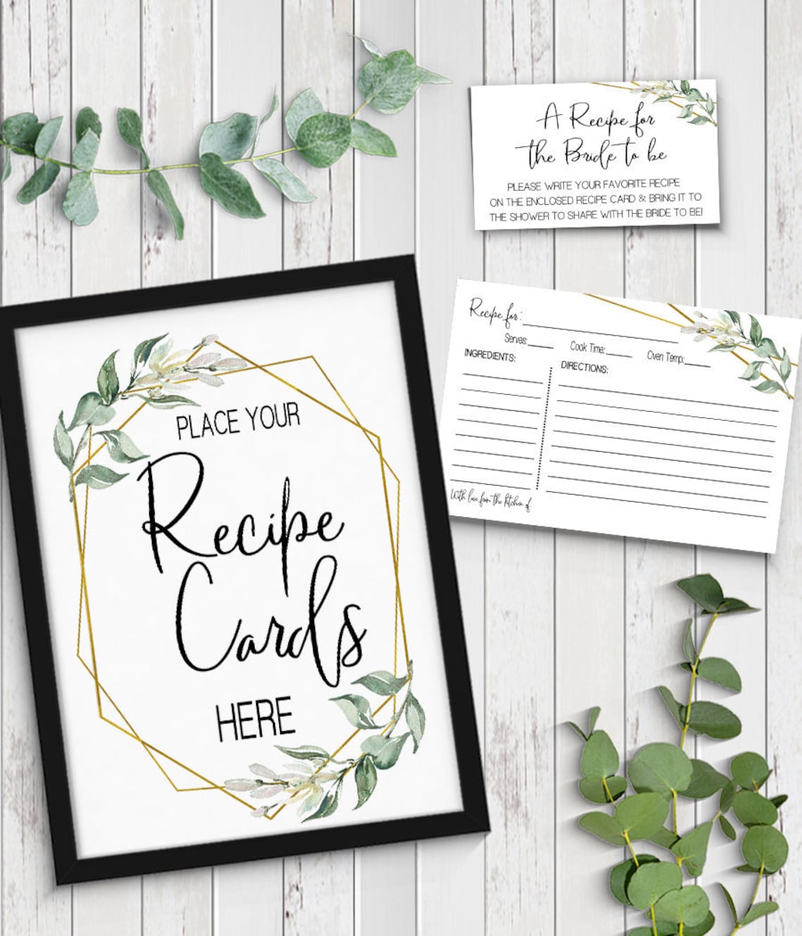Recipe Card for the Bride Bring a Recipe Bridal Shower - Etsy