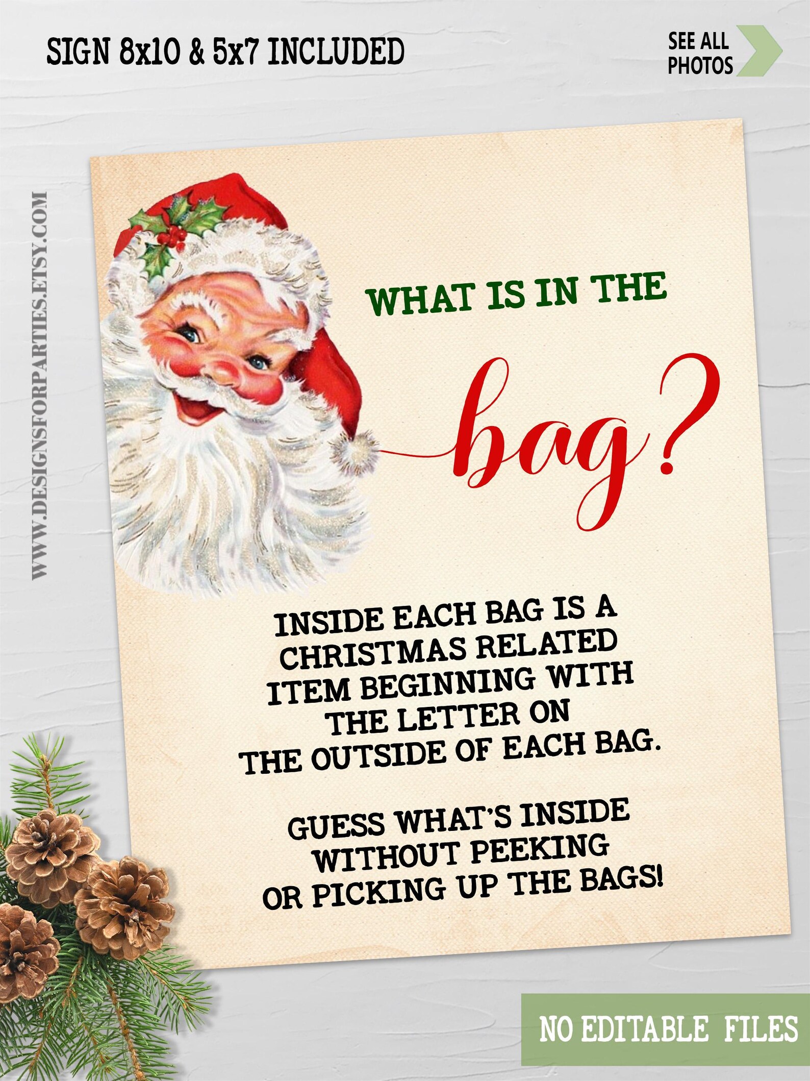 Christmas What is in the Bag Game Guess What is in the Bag Game Santa ...
