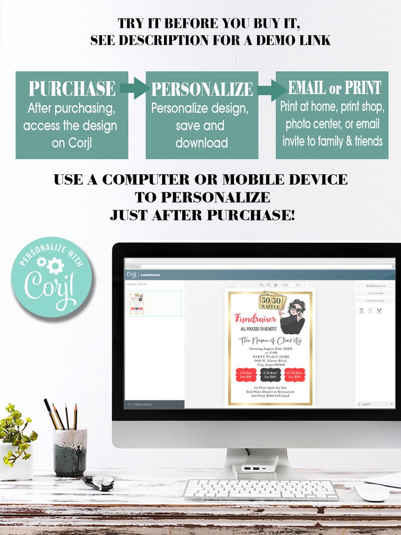 Fundraiser Charity Event, 50 50 Raffle, Split the Pot Raffle, School ...