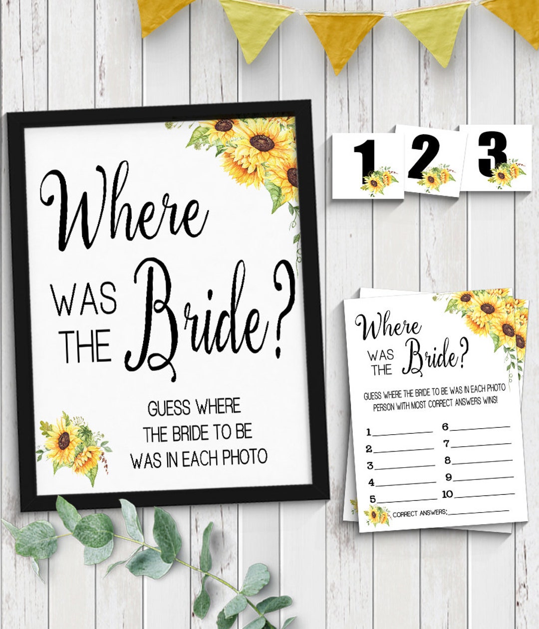 Where Was the Bride Game Guess Where Was She Bridal Shower Activity ...