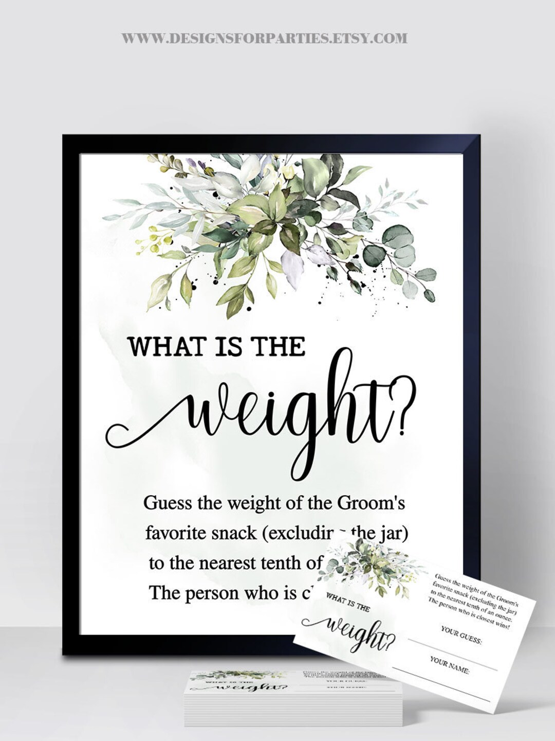 What is the Weight Game Bridal Shower Guess the Weight Couples Shower ...