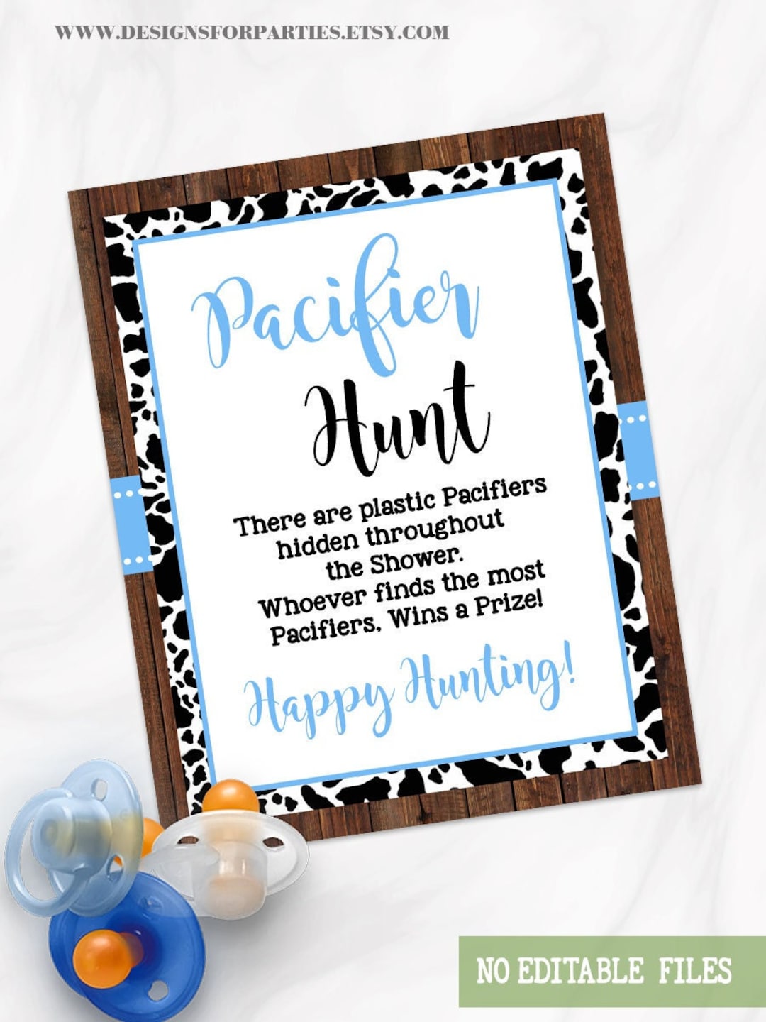 Cowboy Pacifier Hunt Baby Shower Game, Find the Pacifiers Country ...