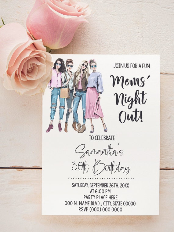 Girls Night Out Birthday Invitations