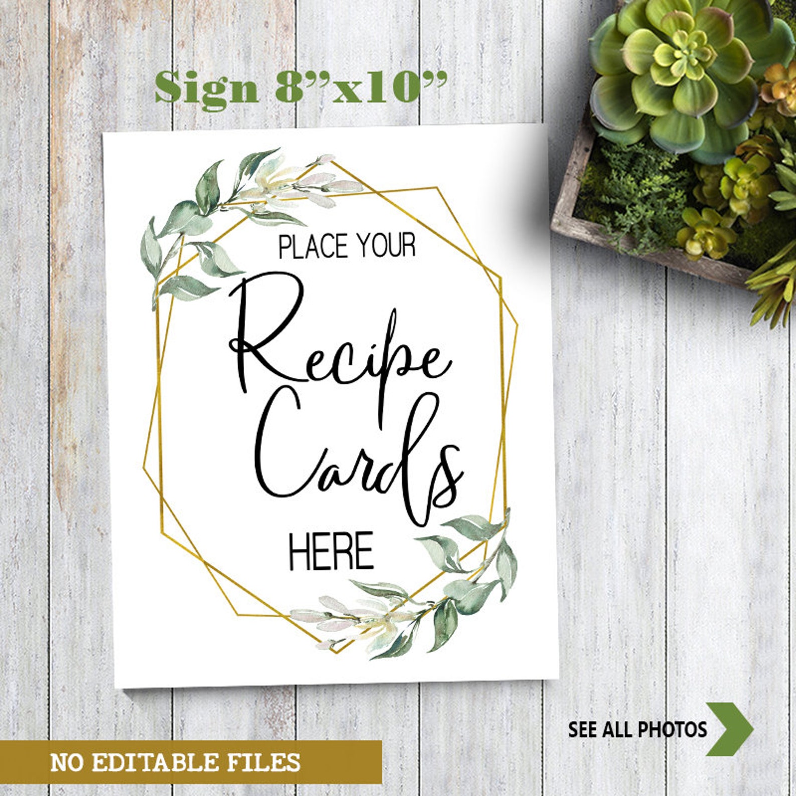 Recipe Card for the Bride Bring a Recipe Bridal Shower - Etsy