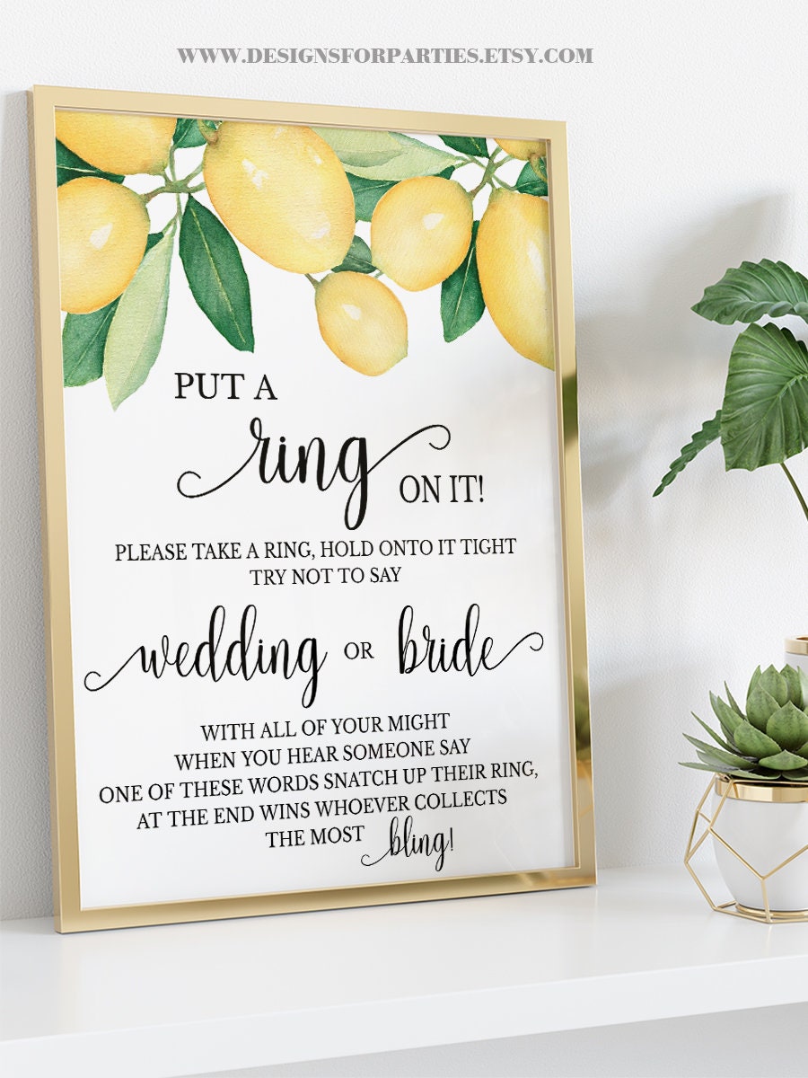 Ring Hunt Bridal Shower Game Find the Rings editable game | Etsy