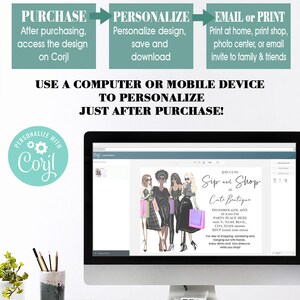 Sip and Shop Invitation Lets Shop and Have Drinks New Boutique Opening ...