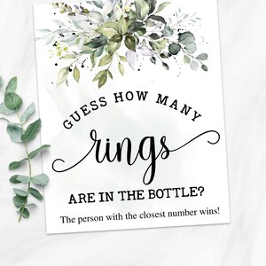 Guess How Many Rings Game Bridal Shower Guessing Game How Many Rings ...