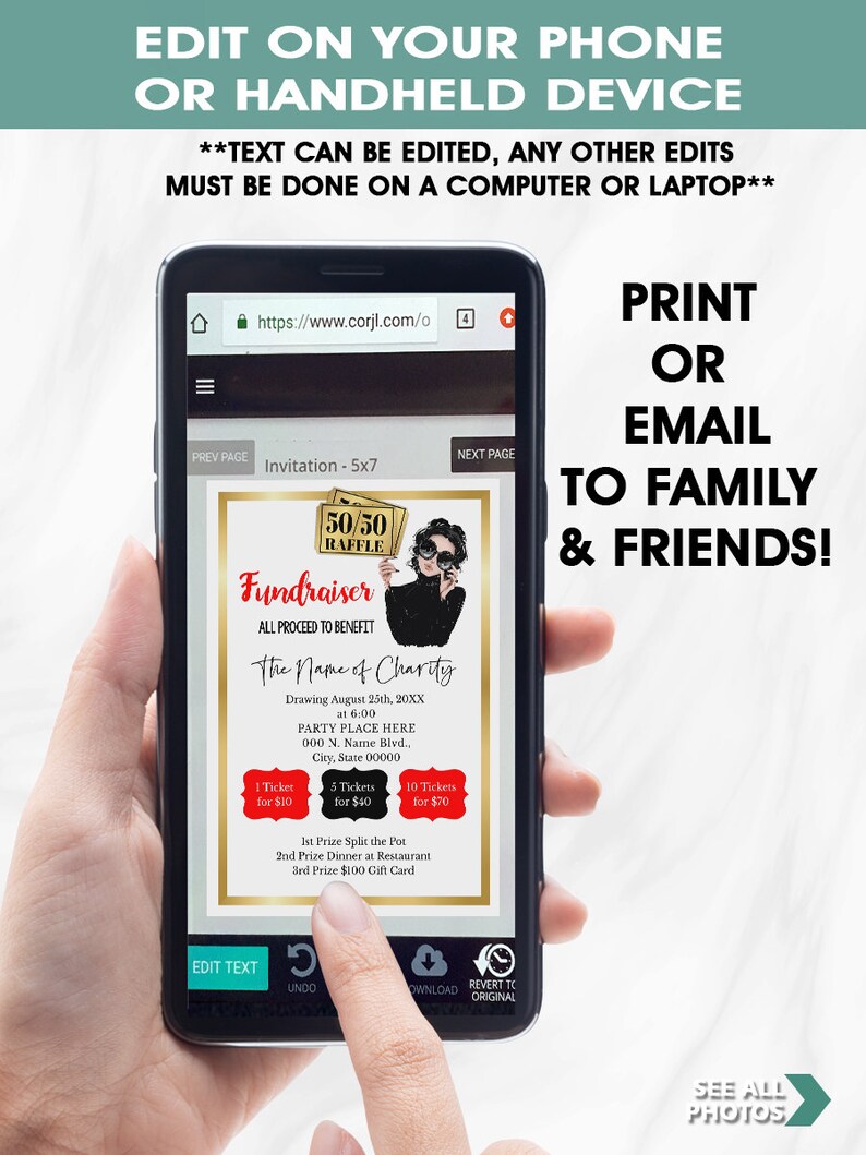 Fundraiser Charity Event, 50 50 Raffle, Split the Pot Raffle, School ...