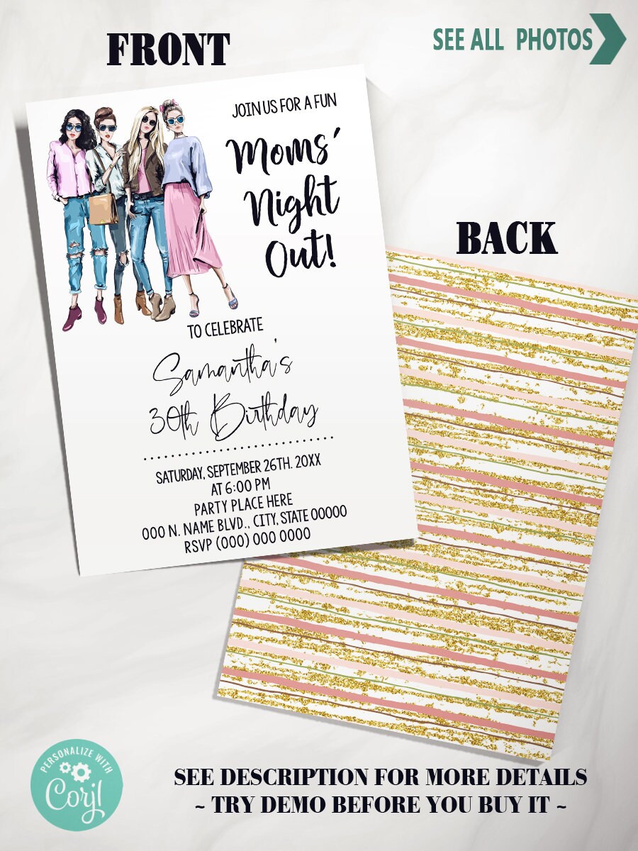 Moms Night Out Invitation