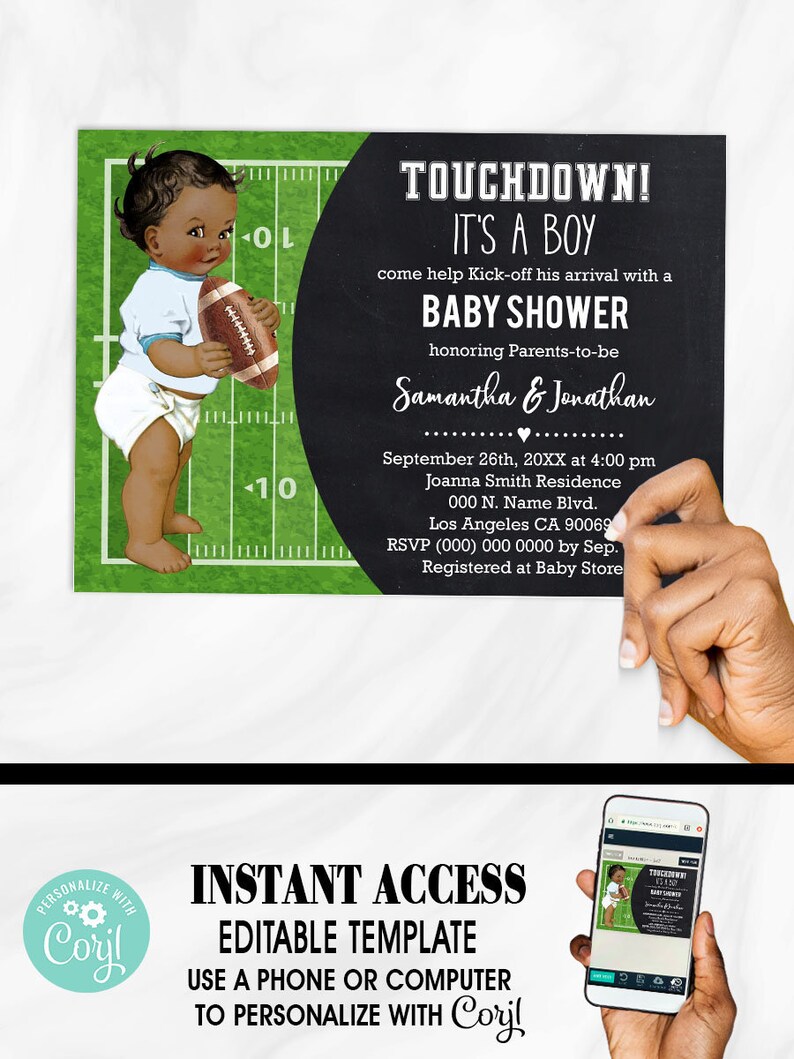 Touchdown is a Boy Baby Shower American Football Mom to Be - Etsy