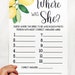 Where Was She Game Guess Where Was the Bride Bridal Shower - Etsy