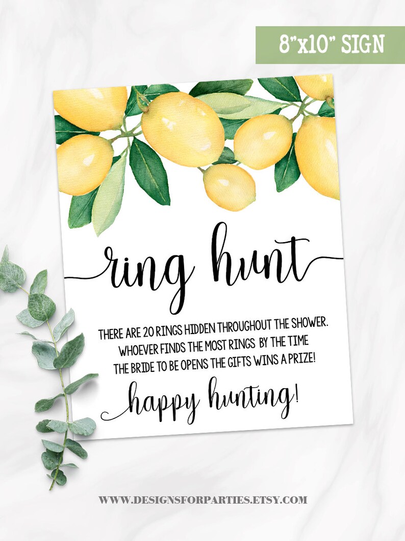 Ring Hunt Bridal Shower Game Find the Rings Editable Game - Etsy