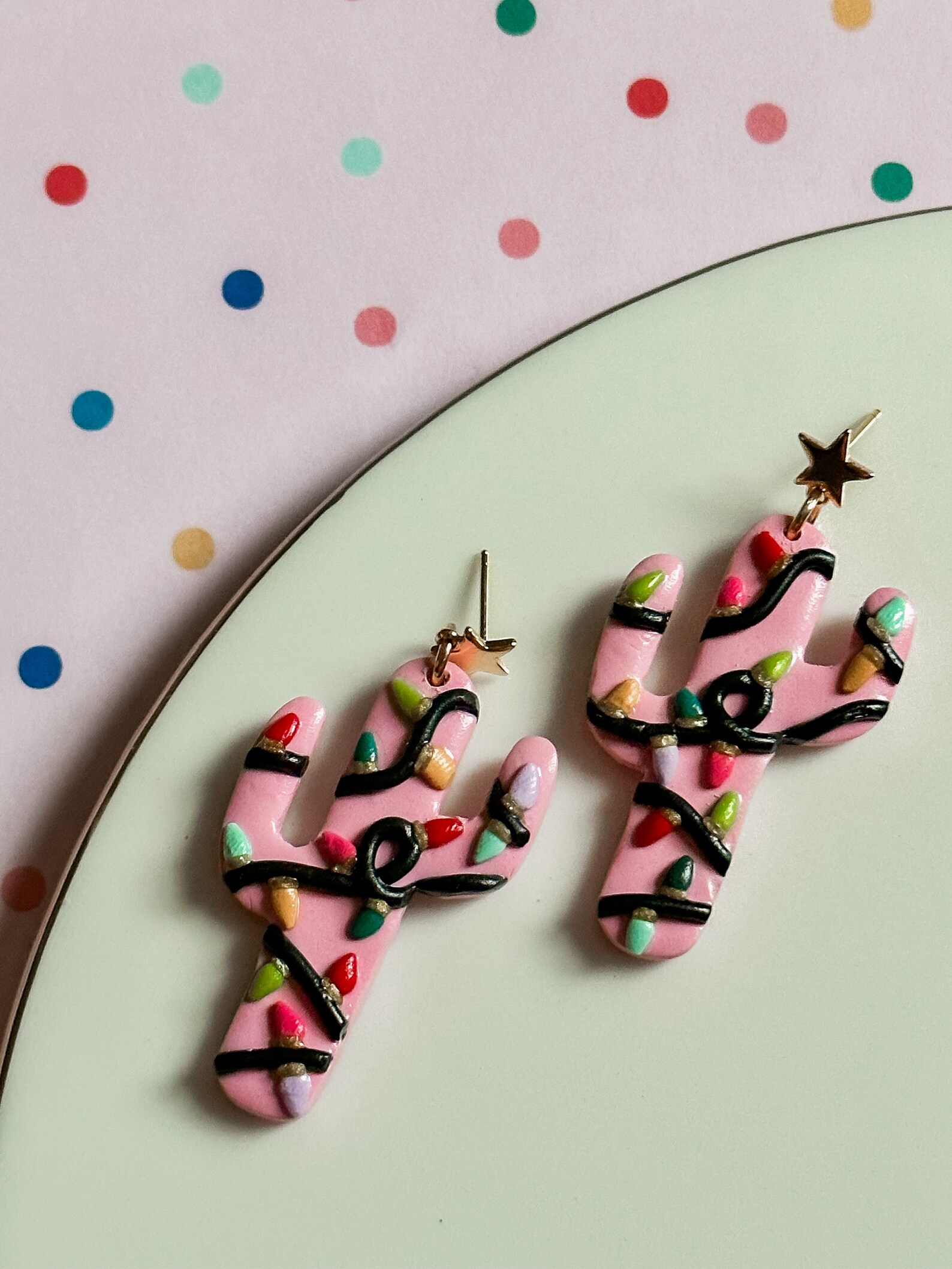 String of Lights Southwestern Christmas Cactus or Arch Polymer Clay ...