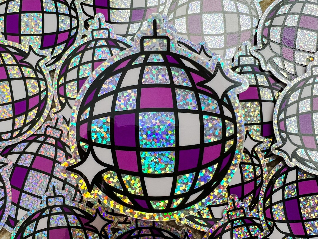 Disco Ball Sparkle Glitter Sticker (2.77x3") - Etsy