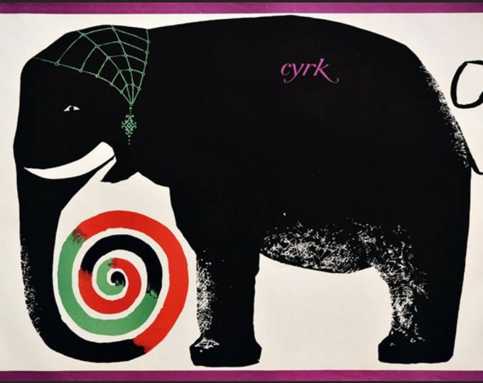 Cyrk Elephant Original 1970 Polish Circus Poster by Hubert - Etsy