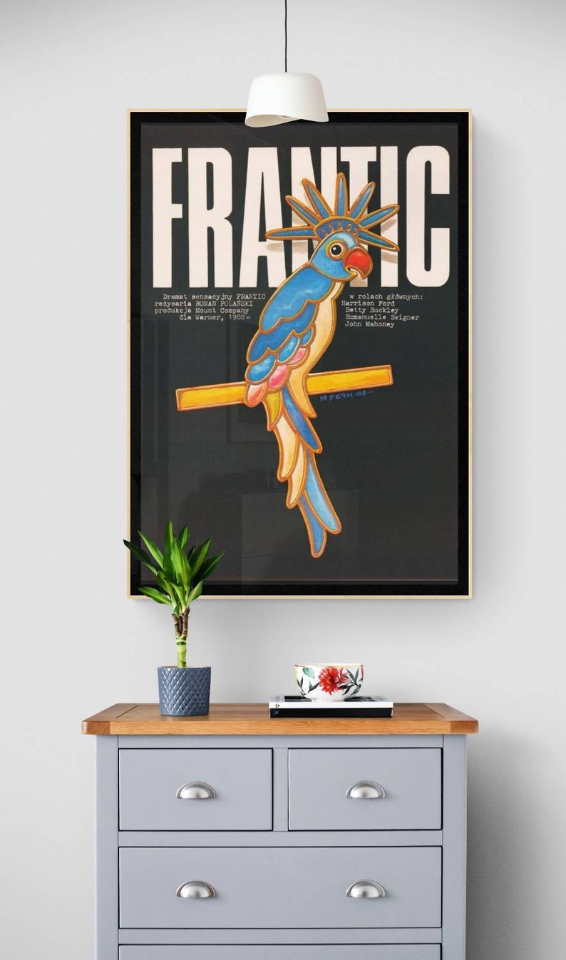 Frantic Original 1988 Polish Movie Poster by Jakub Erol Harrison Ford ...