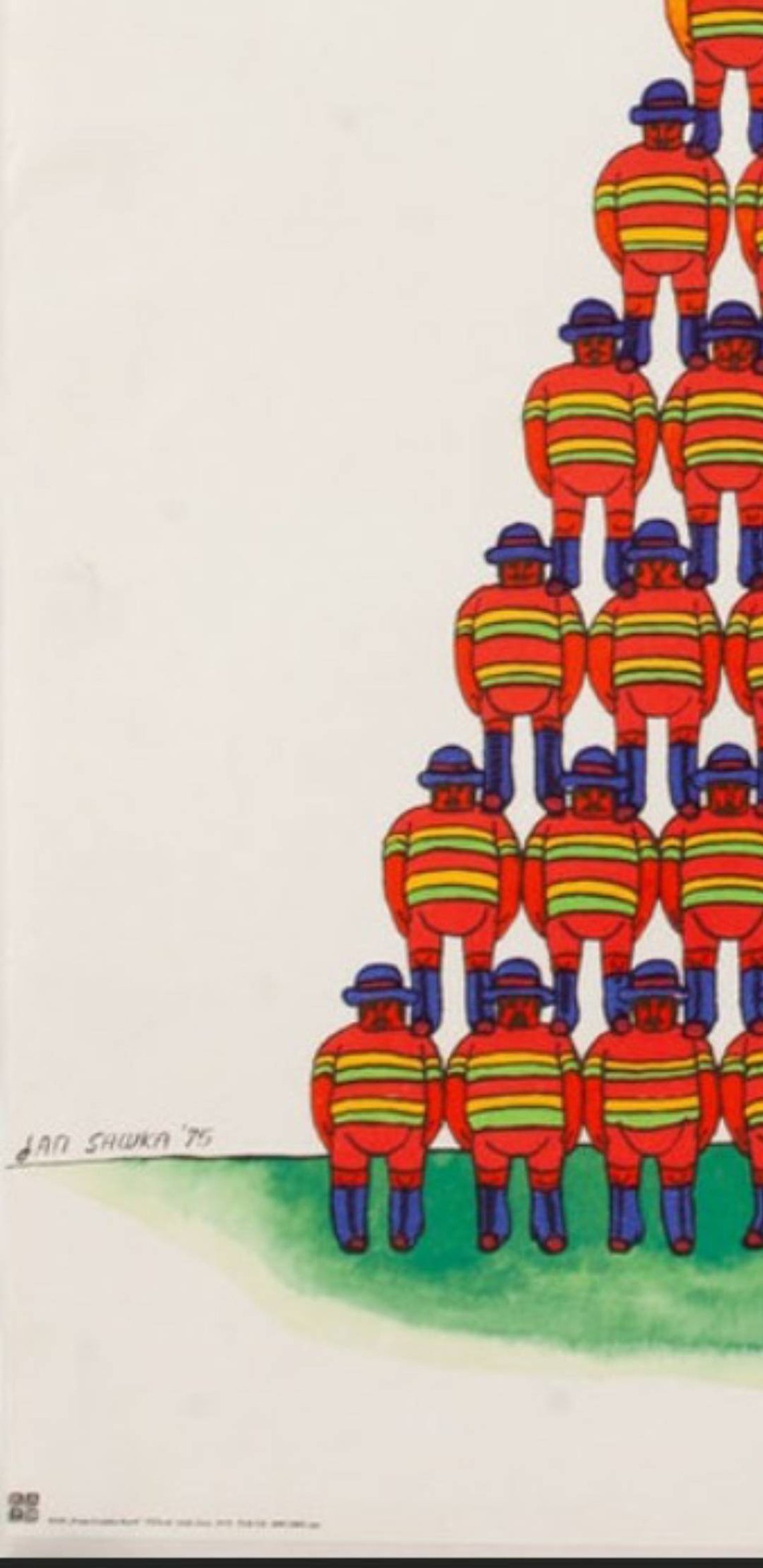 Circus Pyramid Clowns Original 1970s Polish Circus Poster by Jan Sawka ...