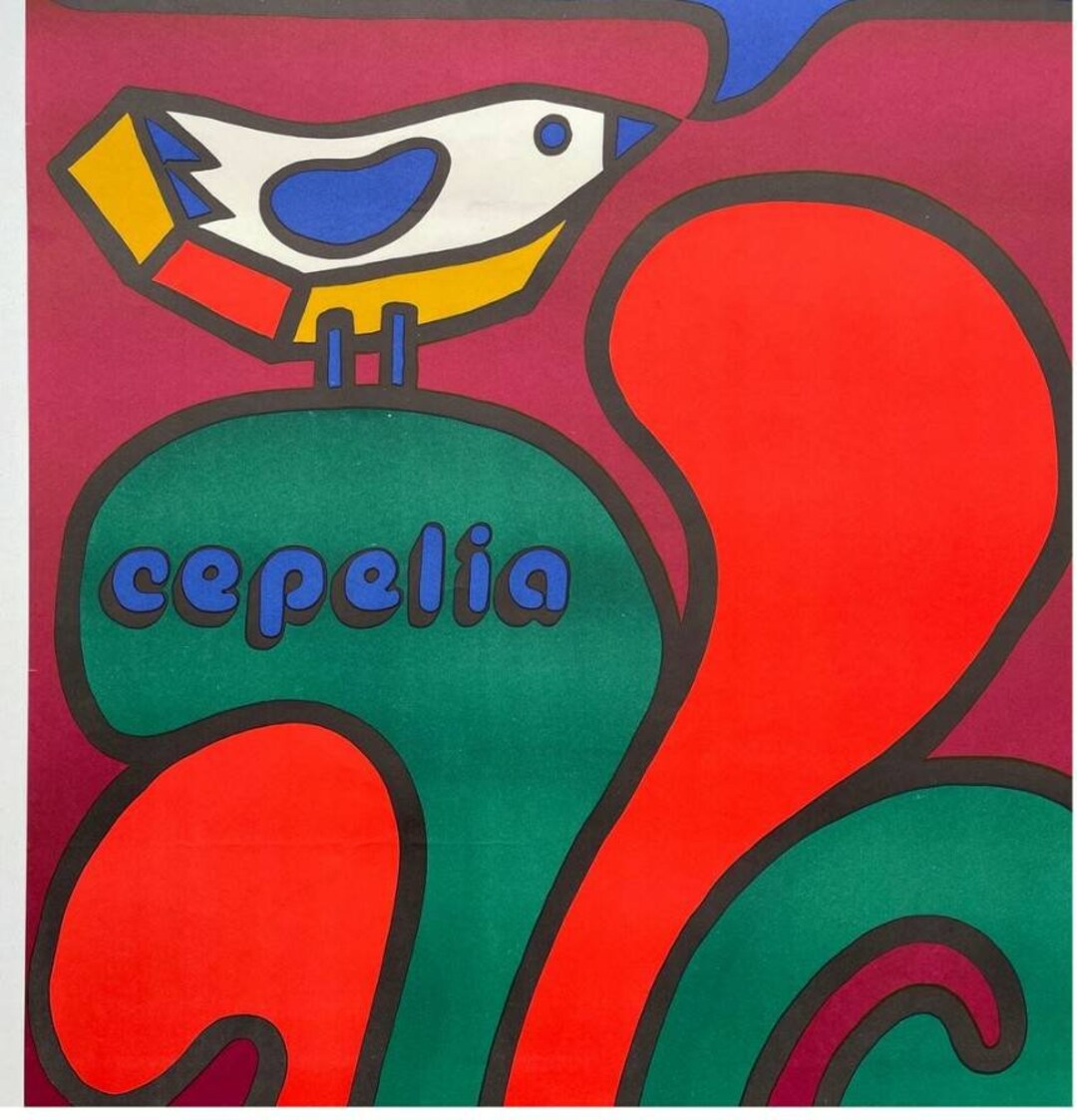 Cepelia Bird Original 1973 Polish Exhibition Poster by Jan Mlodozeniec ...