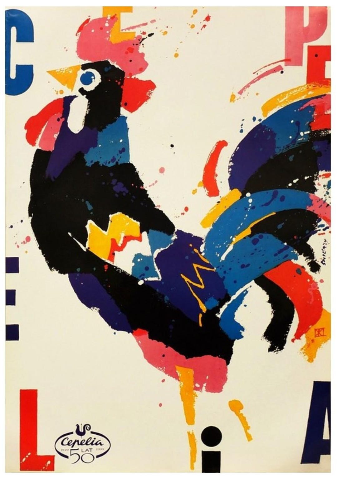 Waldemar Swierzy Cepelia Rooster Poster: 1999 Polish Exhibition Art - Etsy