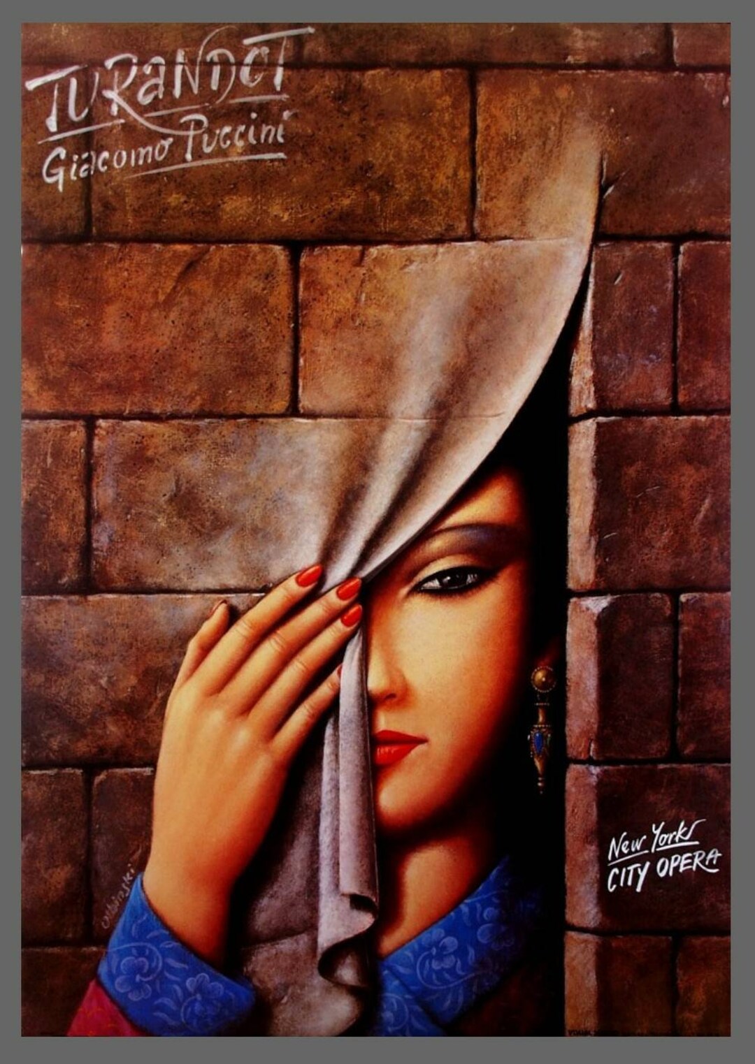 Turandot by Giacomo Puccini Original 1993 Polish Opera Poster Wall Room ...