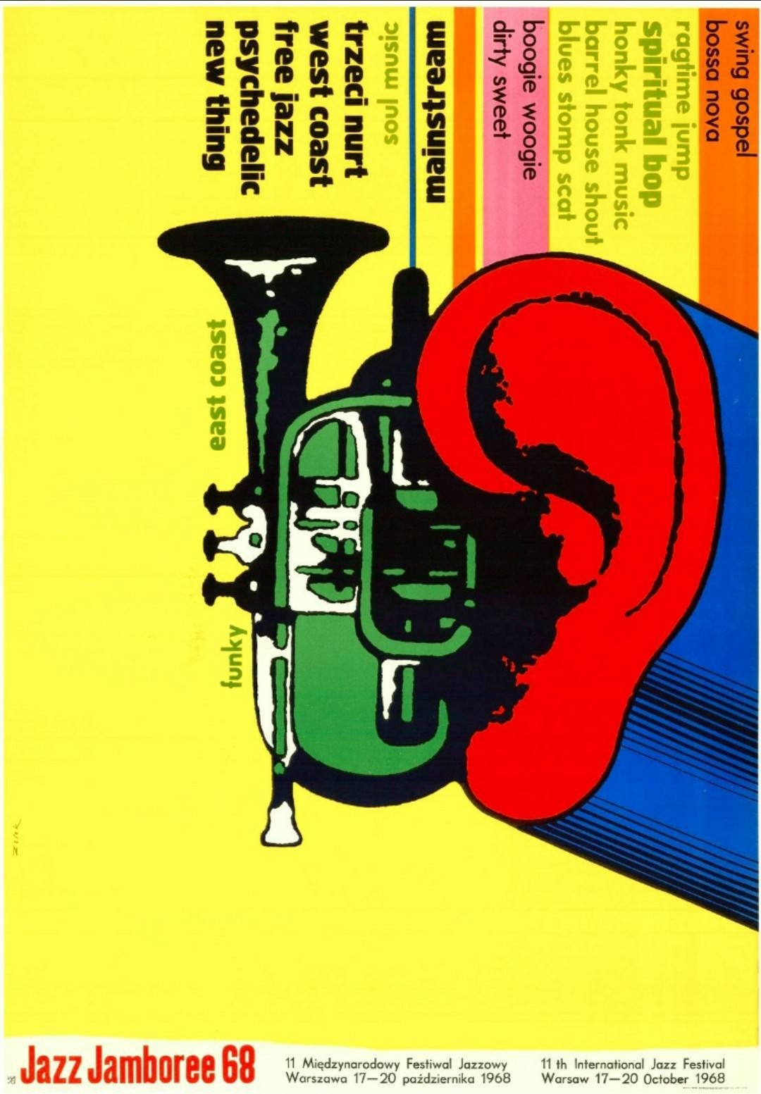 Jazz Jamboree 1968 Polish Poster by Bronislaw Zelek - Etsy