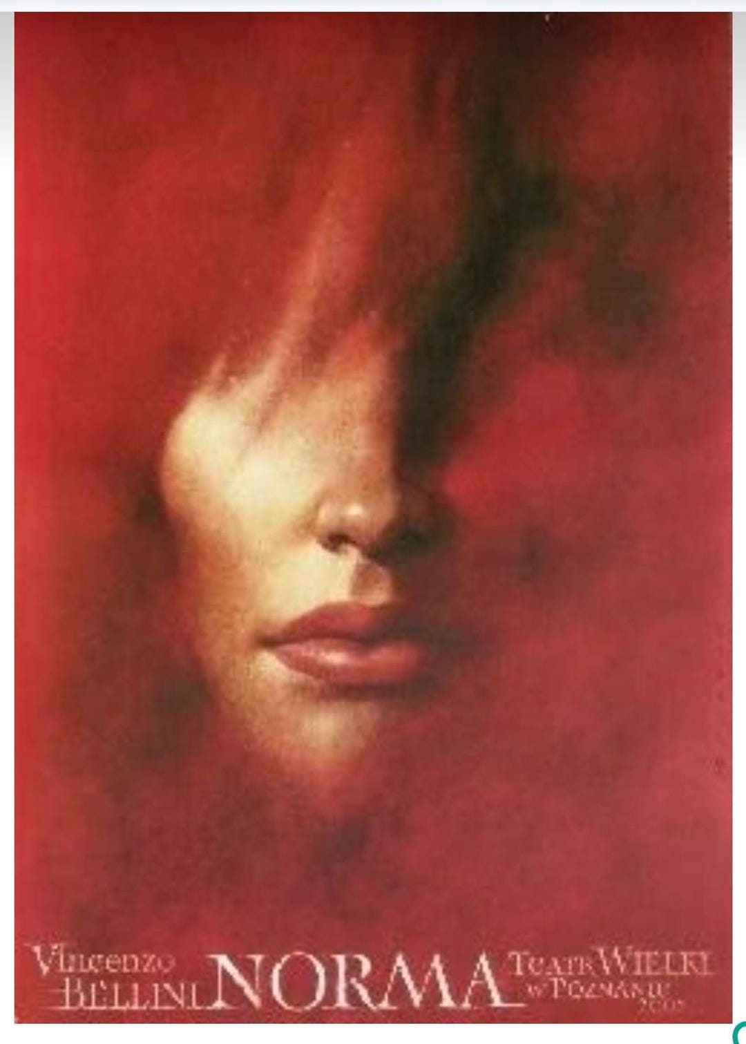 Norma Opera Poster: 2002 Polish Art by Wiesław Wałkuski Red Wall Room ...