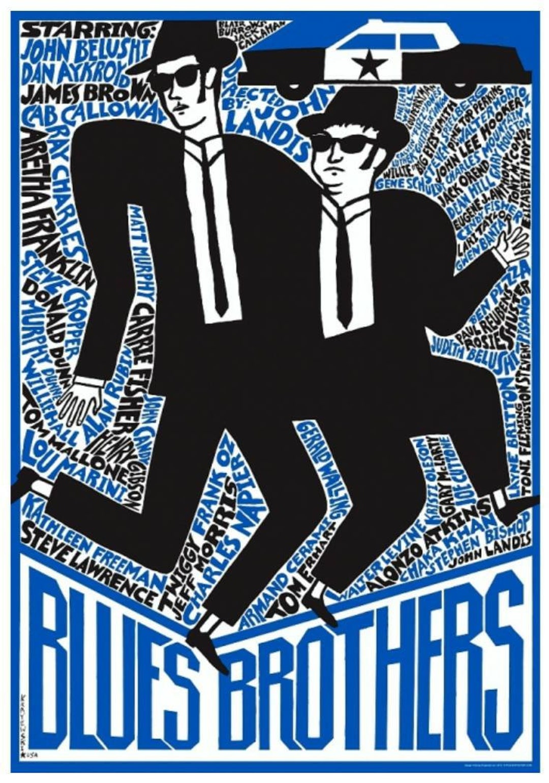 Blues Brothers Polish Movie Poster by Andrzej Krajewski - Etsy