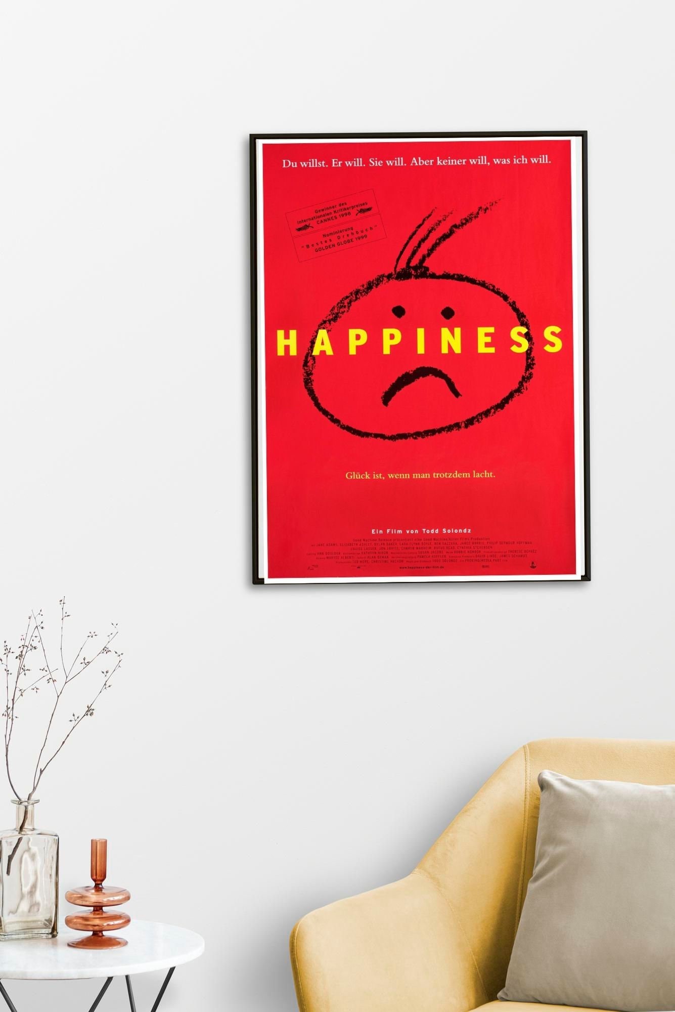 Happiness Red Original 1999 Movie Poster for German Release of an ...
