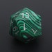 Full Set Synthetic Malachite Engraved Number Dnd Gemstone DND Dice - Etsy