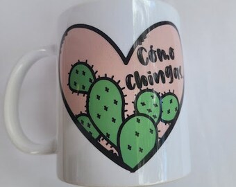 Como Chingas Yellow & Red Mug by Very That Latina Mug - Etsy
