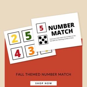 Number Matching Activity | Learning Numbers | Toddler, Preschool ...