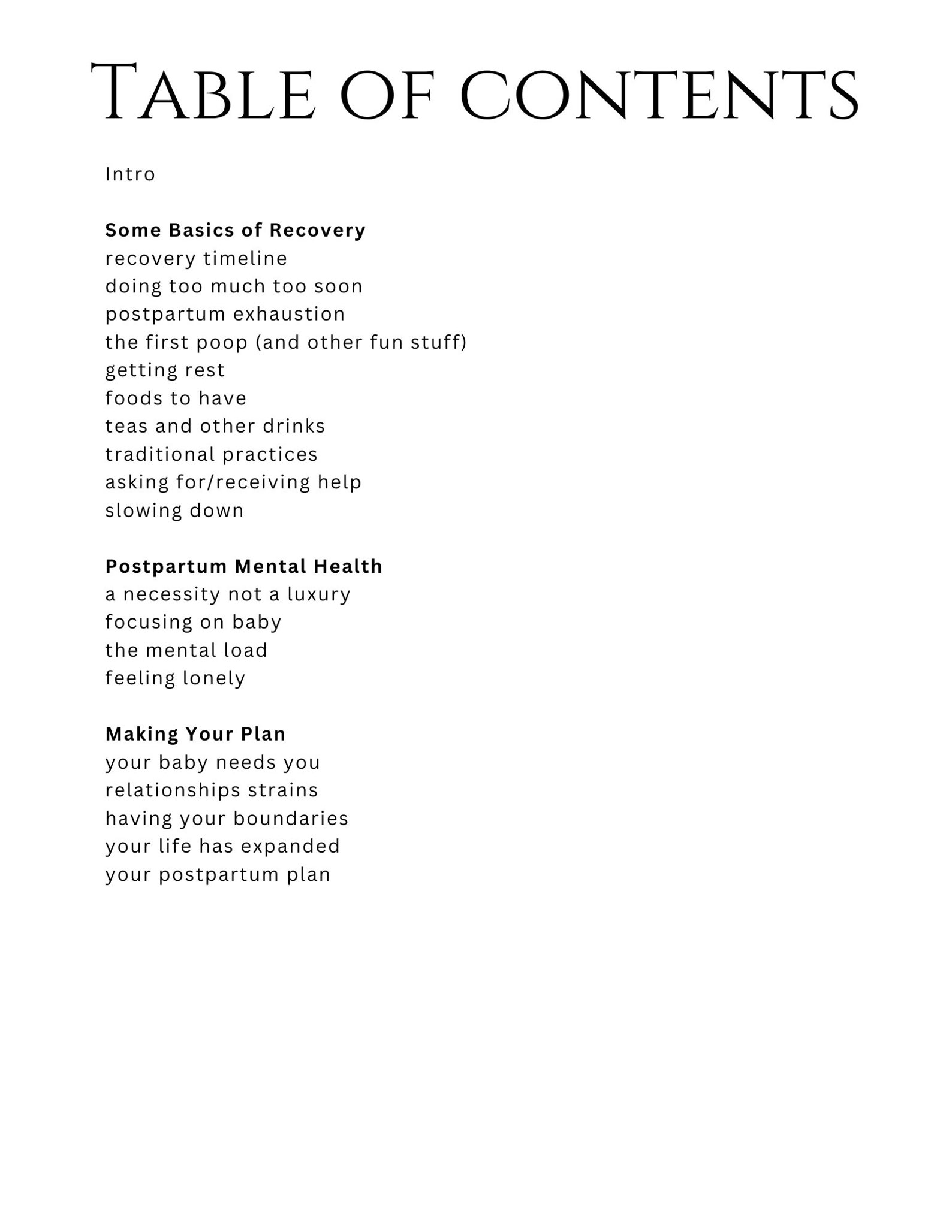 Digital Postpartum Ebook: Postnatal Recovery Planning, Baby Shower Gift, Mom’s Self-care ...