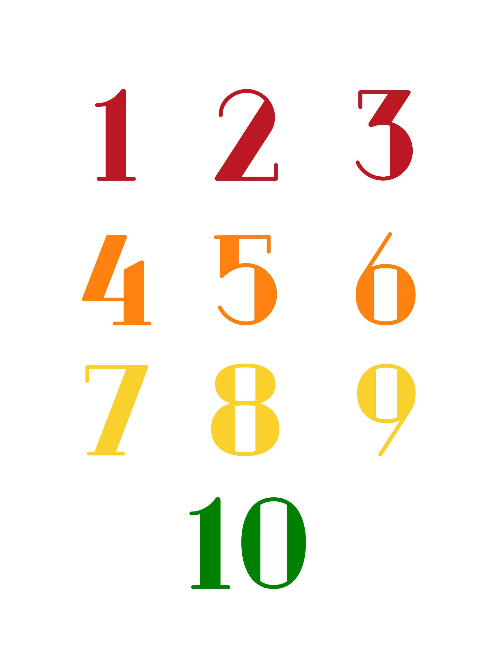 Wall Art / Numbers / Wall Decor / Nursery Wall Art / Kid Room Decor ...