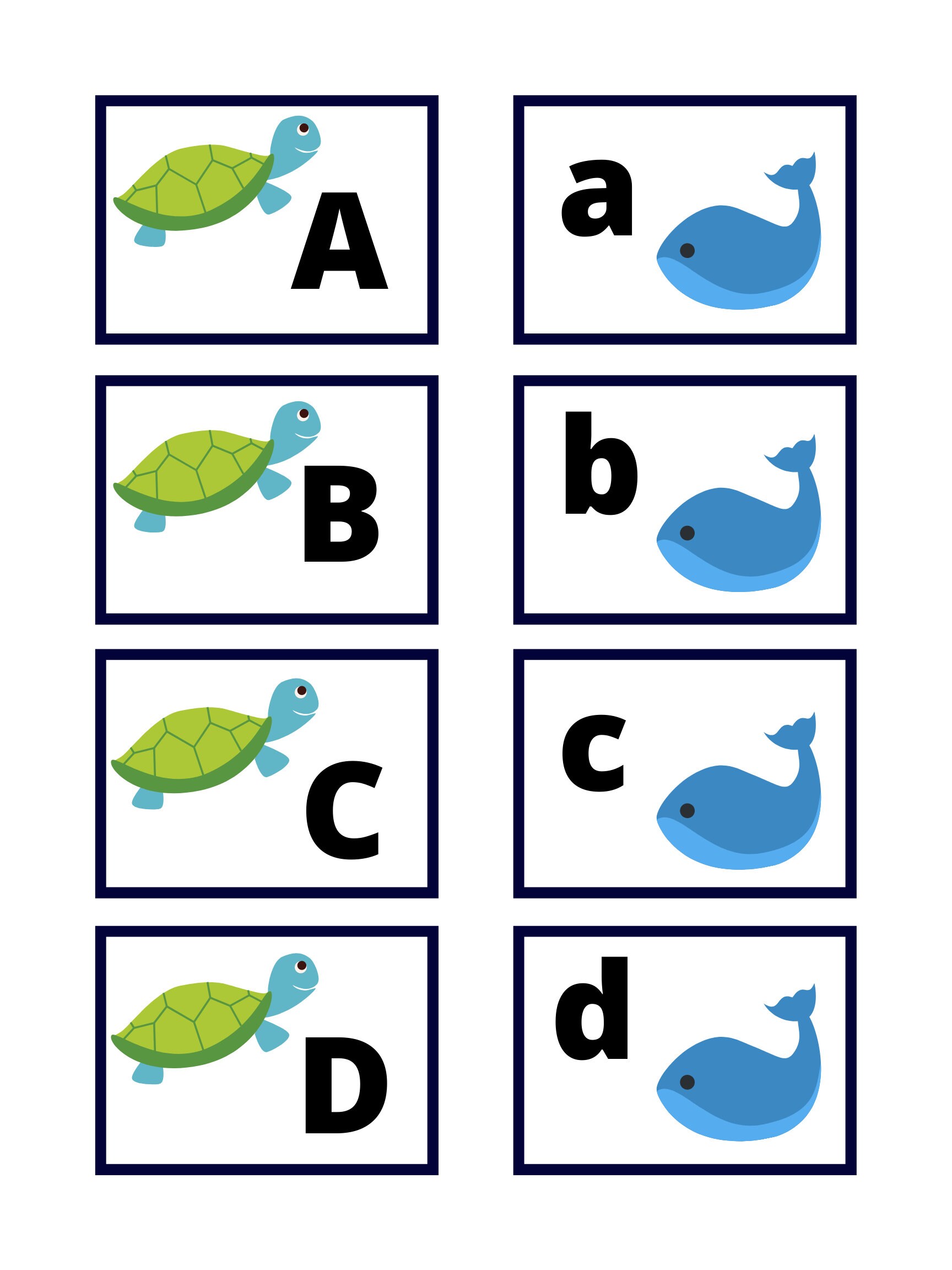 Alphabet Matching Game Printable Alphabet Game Preschool Curriculum ...